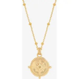 DOWER & HALL True North Talisman Pendant - Yellow Gold Vermeil