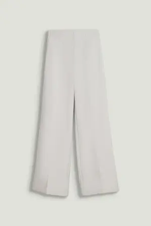 NOCTURNE Cuffed Wide-leg Trousers - White