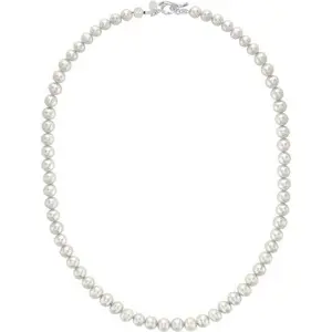 DOWER & HALL White Freshwater Pearl Necklace - Sterling Silver