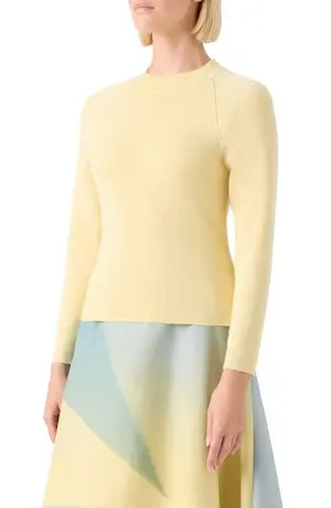 Akris Cashmere & Silk Mock Neck Sweater