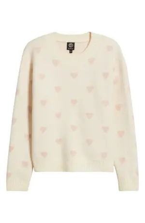 Bobeau Hearts Jacquard Sweater