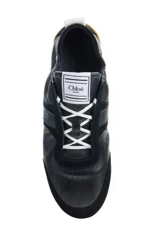Chloé Leather Kick Sneaker - Black