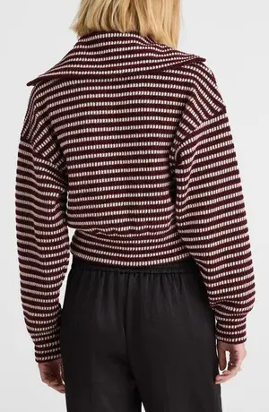 Madewell Zip-up Knit Jacket - Dark Pomegrante