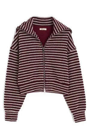 Madewell Zip-up Knit Jacket - Dark Pomegrante