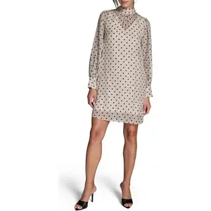 Bcbgmaxazria Flocked Polka Dot Shift Dress