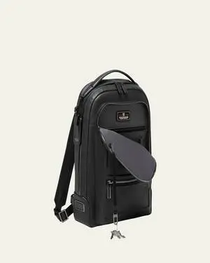 Tumi Leather Backpack - Black