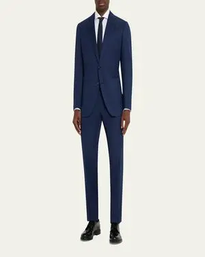 Cesare Attolini Wool Chevron 130 Two-piece Suit