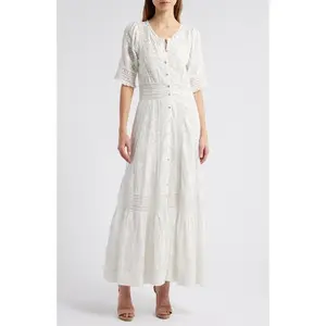 Loveshackfancy Button Detailed Day Dresses