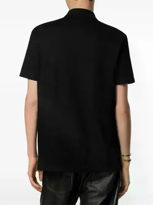 Versace Embroidered Cotton Piqué Polo Shirt