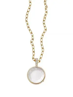 Loquet 18k Yellow Diamond Lyra Locket Necklace - Gold