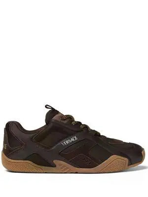 Versace Galaxia Leather Sneakers - Brown