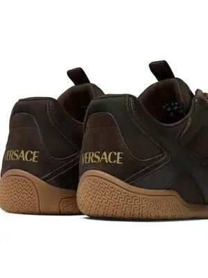 Versace Galaxia Leather Sneakers - Brown