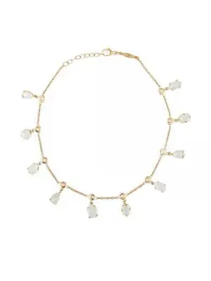 Jacquie Aiche 14k Yellow Aquamarine Shaker Anklet - Gold
