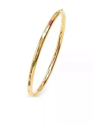 Tamara Comolli 18k Yellow Bangle With Sapphire, Tsavorite And Diamond - Gold