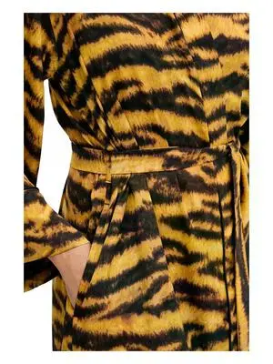 Dkny Tiger Print Belted Loungewear
