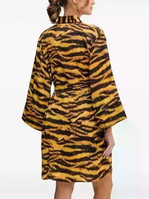 Dkny Tiger Print Belted Loungewear