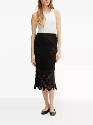Dkny Openwork Midi Skirt