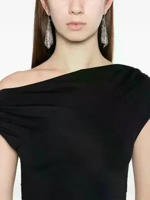 AXEL 113 Noire Semi-sheer Floor-length Dress - Black
