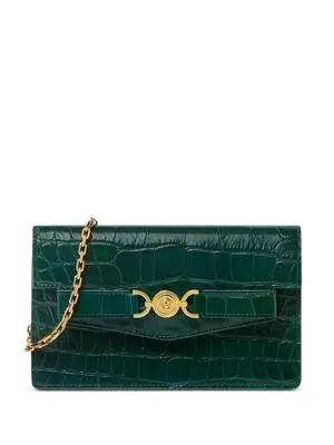 Versace Medusa '95 Croc-embossed Wallet - Green