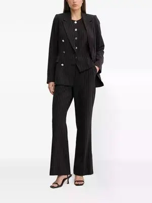 Dkny Pinstripe Sleeveless Buttoned Top