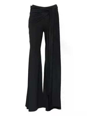 AXEL 113 Tina Draped Flared Trousers - Black