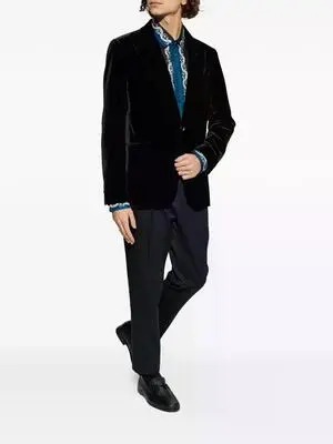 Versace Medusa Button Velvet Blazer