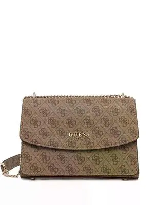 Guess Monogram Pattern Chain Satchel