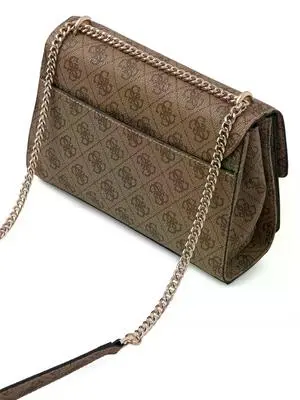 Guess Monogram Pattern Chain Satchel