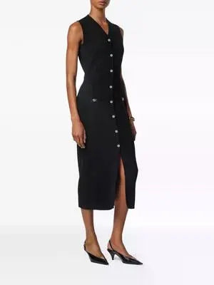 Versace Button-fastening Midi Dress