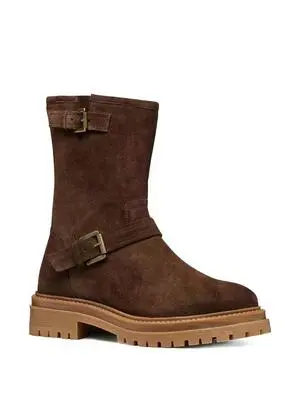 Geox Buckle-embellishment Suede Boots