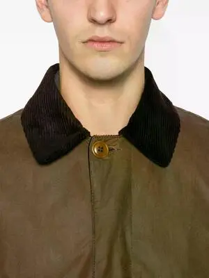 BARACUTA Original Corduroy Collar Coat - Brown
