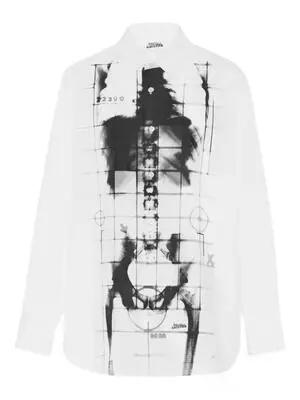 Jean Paul Gaultier Squeletor Printed Shirt - White