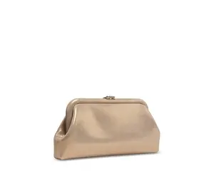 JIMMY CHOO Skyler Shimmer Suede Clutch