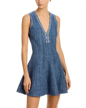 MILLY Shelby Mini Dress - Blue Multi