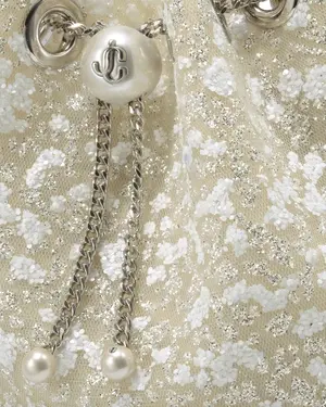 JIMMY CHOO Bon Bon Top Handle Bag - Ivory/silver