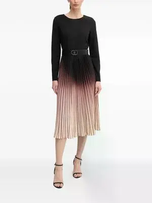 Dkny Pleated Belted Midi Dress