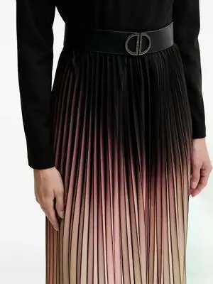 Dkny Pleated Belted Midi Dress