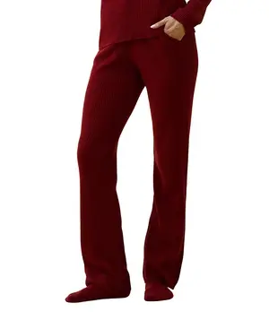 KIP Merino Cashmere Lounge Pajamas - Crimson