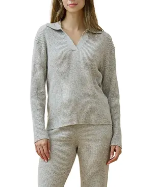 KIP Merino Cashmere Lounge Sweater - Dove Grey
