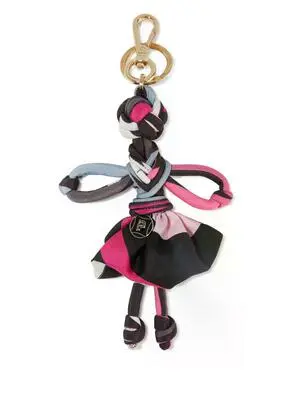 Emilio Pucci Iride-print Silk Keychain - Black