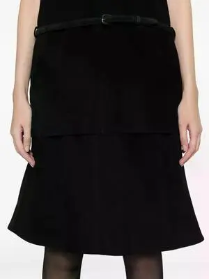 TOTEME Mini Suede Skirt - Black