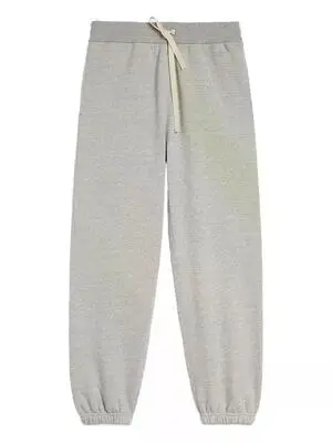 JIL SANDER Logo-embroidered Cotton Track Pants - Grey