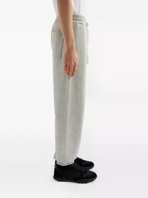 JIL SANDER Logo-embroidered Cotton Track Pants - Grey