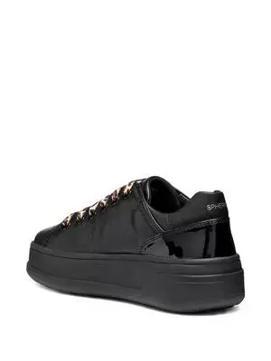 Geox Leather Sneakers With Leopard Laces
