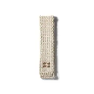 Miu Miu Wool Blend Scarf - Natural