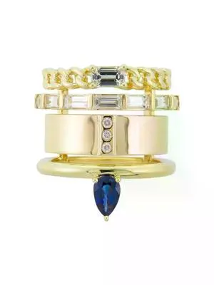 TYPE JEWELRY Yellow Sapphire Stack Ring - Gold