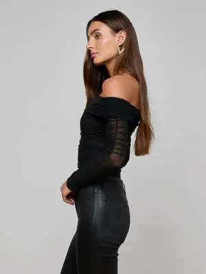 L'Agence Poppie Off-the-shoulder Bodysuit