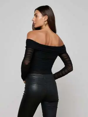 L'Agence Poppie Off-the-shoulder Bodysuit