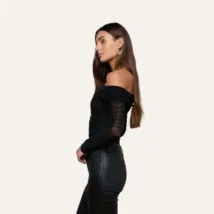L'Agence Poppie Off-the-shoulder Bodysuit