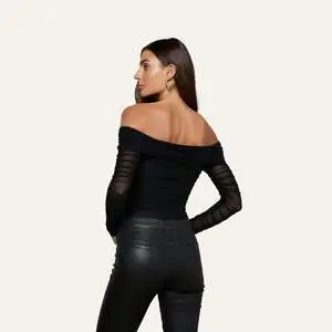 L'Agence Poppie Off-the-shoulder Bodysuit